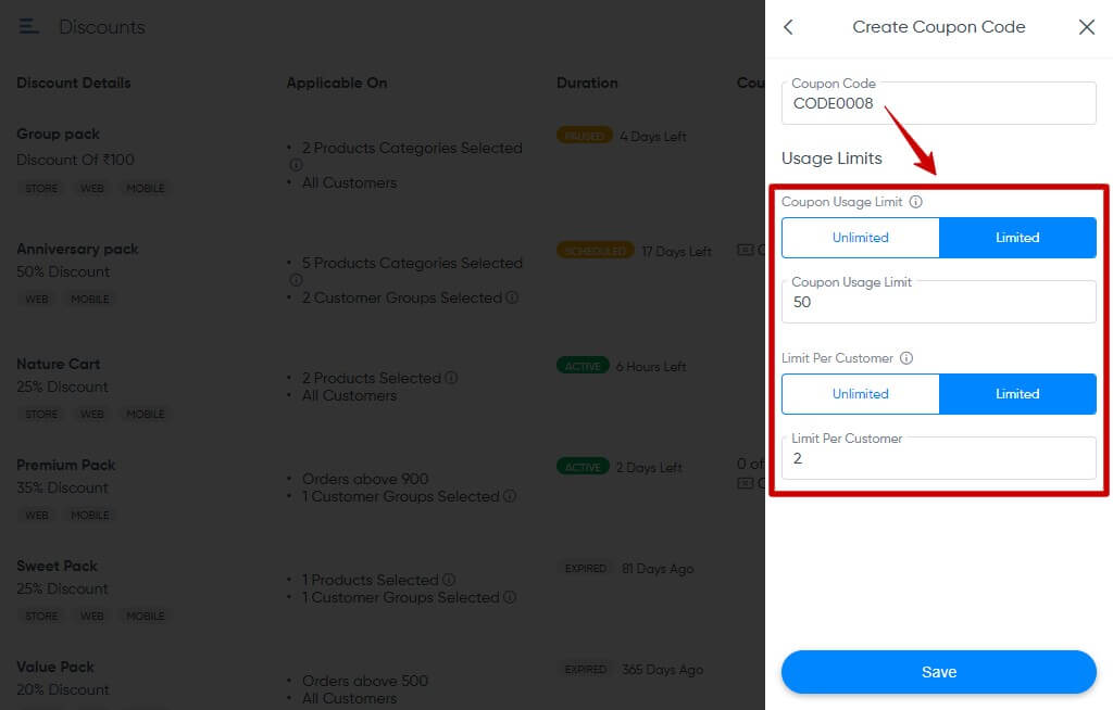 :. Justdial Seller Support - Add New Discount / Coupon Code.: