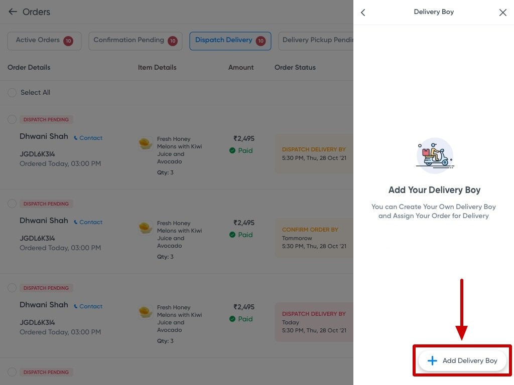 :. Justdial Seller Support - Manage Orders.: